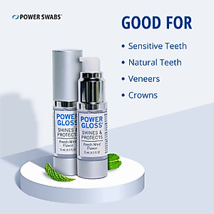 Power Swabs Power Gloss Toothpaste, Lifts Stains & Freshens Breath, Non-Abrasive, Fluoride Free