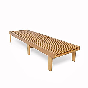 Christopher Knight Home Addisyn Outdoor Wooden Chaise Lounge, Teak Finish