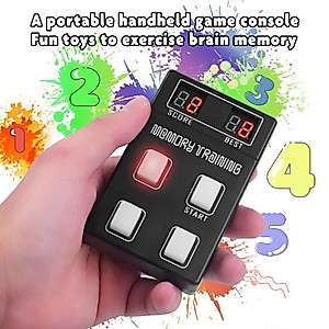 Electronic Memory Game Soldering Kits, PEMENOL Handheld Game Console Electronic kits, Fun Electronic Production Kit College High School Education