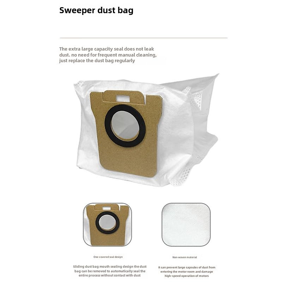 Replacement Parts Compatible with Dreame L10s Ultra,L20 Ultra,L40 Ultra,X30 Ultra Robot Vacuum Cleaner, 1 Roller Brush, 1 Bristle Brush, 6 Side Brushes, 4 Filter cartridges, 4 Bags, 6 Mopping Cloths