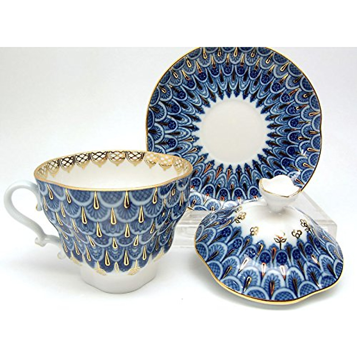 Lomonosov Porcelain Tea Maker Forget-me-not Tea Cup with Lid and Saucer