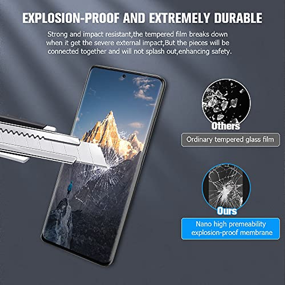 [2+2 Pack] Galaxy S21 Ultra Screen Protector,Compatible fingerprint unlock, 9H Tempered Glass, Scratch Resistant, HD 3D Curved, for Samsung Galaxy S21 Ultra 5G 6.8 Inch Screen Camera Protector