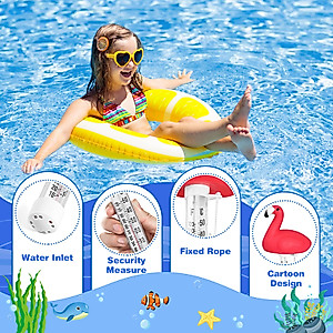 Floating Pool Thermometer, Pool Temperature Thermometer for Cold Plunge, Large Display, Easy to Read, Shatter Resistant, for Outdoor & Indoor Swimming Pools, Spas, Hot Tubs & Aquariums
