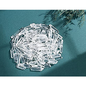 DUQGUHO Clear Quartz Crystals Points Bulk Healing Crystal Stones Irregular Shape Raw Quartz Points Crystal Wand for Jewelry Making Polishing Cabbing Reiki Energy Balance 0.4-1.18" 0.22 lb