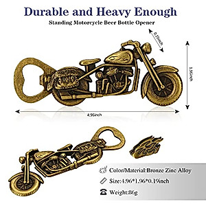Standing Motorcycle Beer Gifts for Men, Classic Motorcycle Bottle Opener, Unique Bonze Motorcycle Gifts for Motorcycle Riders, Beer Lovers, Christmas Father's Day Gifts for Him Boyfriend Dad Husband