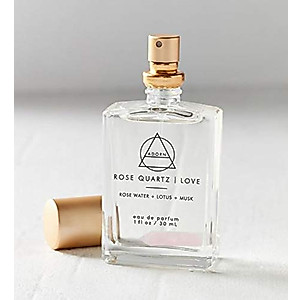 ADORN Rose Quartz Love Eau De Parfum 1 Fl. Oz! Blended Scents Of Rosewater, Lotus And Musk! Natural Scents Adorned With Stones In The Bottle! Choose Your Perfume Scent! (Rose Quartz)