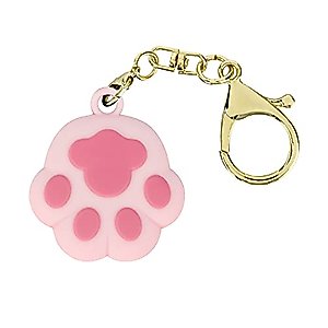 Newseego Compatible with Airtags Case Cute Cartoon Cat Paw Design 3D Kawaii Soft Silicone Protective Airtags Cover Tracker Holder with Keychain Ring Designed for AirTags Case-Pink Paw
