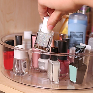 Spec101 Cabinet Lazy Susan Turntable Organizer - 1pc Clear Pantry Lazy Susan Kitchen Turntable 360 Degree Rotation Table