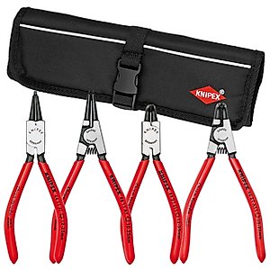 KNIPEX Tools - 4 Piece Circlip Set In Pouch Straight & 90 Degree (9K001952US)