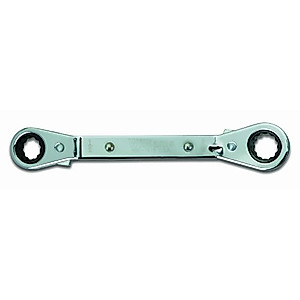 Williams RBO-1618 Double Head 25-Degree Offset Ratcheting Box Wrench, 1/2 by 9/16-Inch