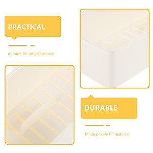 Cabilock Flatware Storage Trays with Lid and Drainer Kitchen Chopsticks Storage Case Utensil Holder Cutlery Box Container Home Supplies