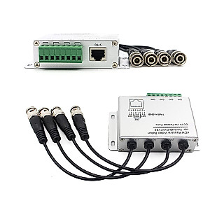 BeElion 4-CH Passive Video Balun HD Transceiver with BNC Connector Cable,BNC to Cat5/5E/6 RJ45(T568B) UTP Cable Converter for 720P/1080P HD-CVI/TVI/AHD CCTV Camera
