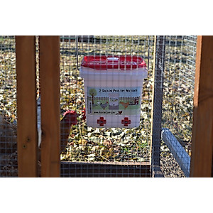 RentACoop 2 Gallon Chicken BPA-Free Plastic Bucket Waterer Set with 4 Horizontal Nipples - Corner Placement