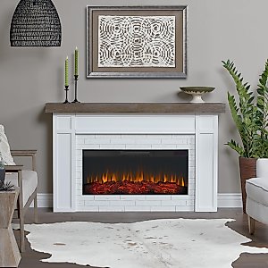 Cravenhall Landscape Electric Fireplace in White by Real Flame (5510E-W)