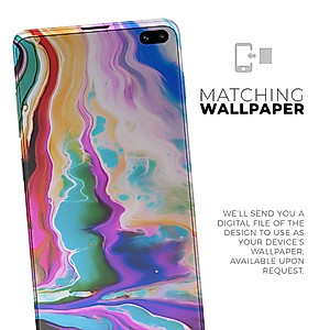 DesignSkinz Blurred Abstract Flow V33 Protective Vinyl Decal Wrap Skin Cover Compatible with The Samsung Galaxy S20 (Screen Trim & Back Glass Skin)