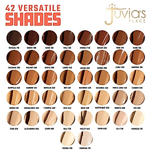 Juvia's Place I Am Magic Velvety Matte Liquid Foundation 330 - Accra - Dark w/Cool Olive Undertone, Makeup Foundation Full Coverage, Lightweight, Long Wear, Velvety Matte Finish