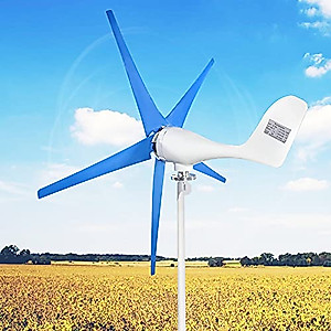 Dyna-Living Wind Turbine Generator 500W AC 12V 5 Blades Wind Turbine Motor with Charge Controller Wind Turbine Generator Kit for Boat Marine Garden Monitoring or Street Lighting(Not Included mast)