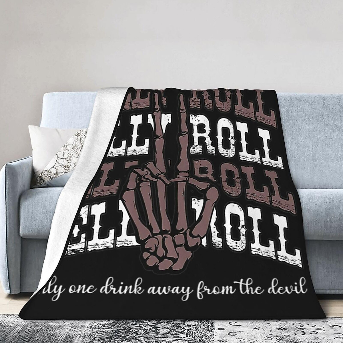 Jellys Music Rolls Blanket Flannel Fleece Blanket Ultra Soft Lightweight Throw Blanket for Bed Couch Living Room 60"x50"