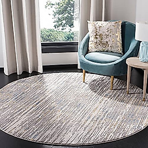 Safavieh Meadow Collection 5'3" x 7'6" Grey Light Grey MDW179F Modern Abstract Area Rug