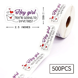 Littlefa 1.5” Hey Girl You’re Going to Love This Stickers,Thank You Stickers,Small Business Stickers, Envelopes Stickers, Gift Bags Packaging 500 PCS
