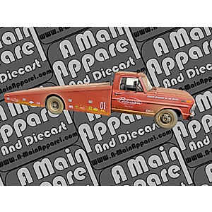 1970 F-350 Ramp Truck Red Primer (Rusted) Porkchop's Chop Shop 1/18 Diecast Model by Acme A1801416