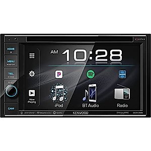 KENWOOD eXcelon DDX396BT Double DIN SiriusXM Ready Bluetooth in-Dash DVD/CD/AM/FM Car Stereo Receiver w/ 6.2" Touchscreen