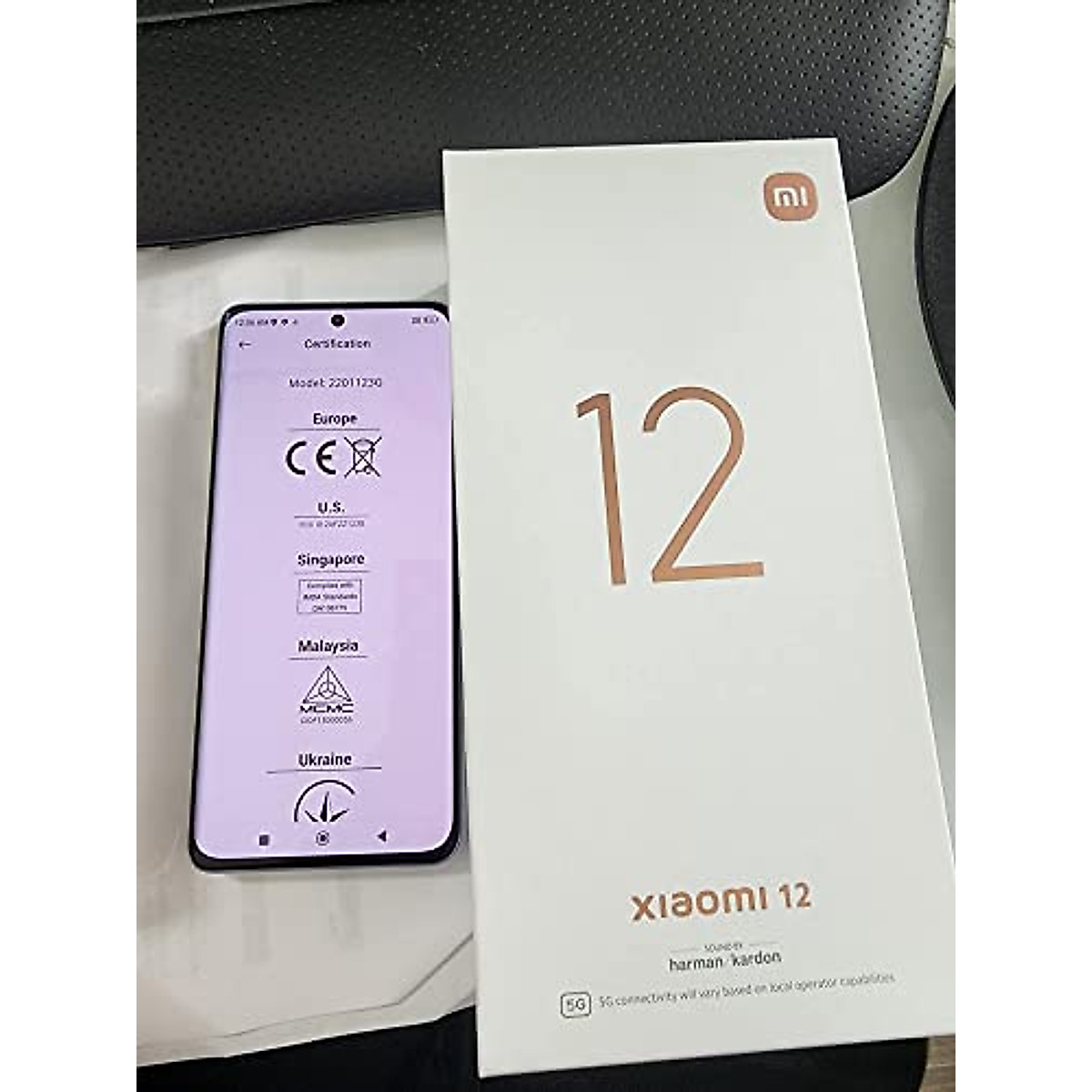 Xiaomi 12 5G + 4G LTE 256GB + 8GB Snapdragon® 8 Gen 1 Global Unlocked 50MP Pro Grade Camera (Not for Verizon Boost At&T Cricket Straight) + (w/Fast Car Charger Bundle) (Gray)