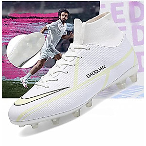 World Cup/Student Games Competition Shoes Foture 4.1 Netfit FG AG Rainbow Sports Football Shoes XX 17.2 Solidly Nailed Football Shoes (5, White, Numeric_5)
