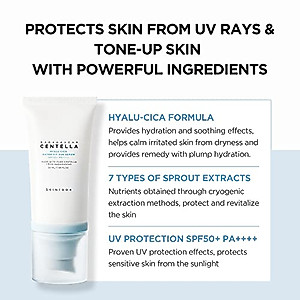 SKIN1004 Hyalu-CICA Water-fit Sun Serum 1.69 fl. oz(50ml) | Hydrating Formula | for Sensitive Skin | No White Cast