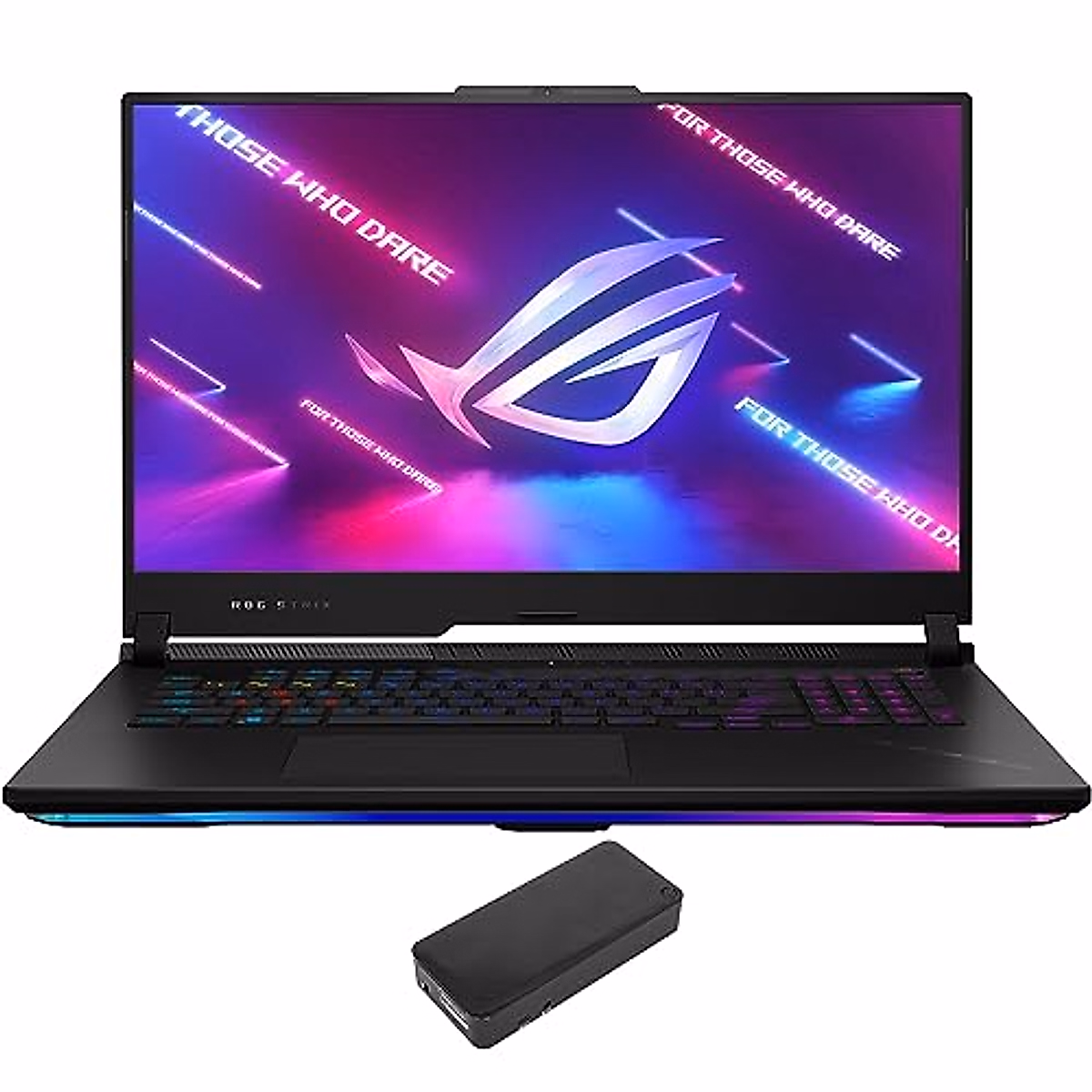ASUS ROG Strix SCAR-17 G733 Gaming & Entertainment Laptop (AMD Ryzen 9 7945HX 16-Core, 64GB DDR5 4800MHz RAM, 8TB PCIe SSD, GeForce RTX 4080, 17.3" 240Hz Win 11 Pro) with DV4K Dock