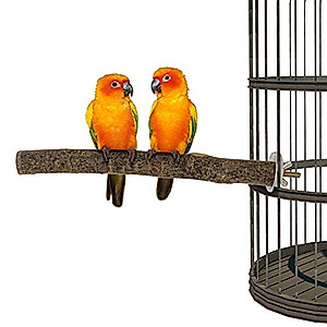 3 Pack Apple Wood Bird Perch for Cage, Natural Wooden Parrot Perch Stand Platform Exercise Climbing Paw Grinding Toy Playground Accessories for Parakeet, Conure, Cockatiel, Budgie, Lovebirds (H01)