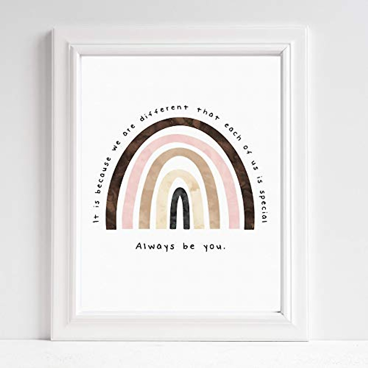 Diversity Art for Kids Always Be You! Promote Unity Celebrate Diversity - It is because we are different that each of us is special - UNFRAMED Poster Print - 5x7", 8x10", 11x14", 16x20" or 24x36"