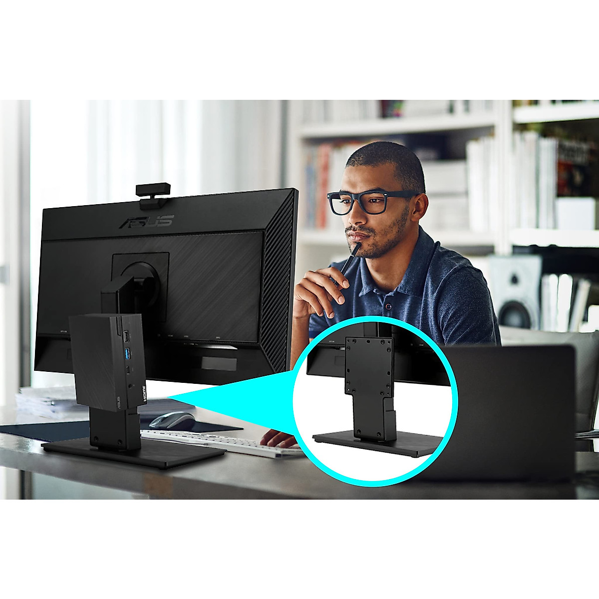 ASUS MKT02 Mini PC Mounting Kit - VESA 100x100mm Compatible BLACK