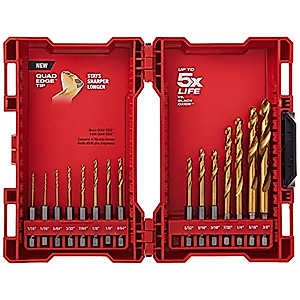 Milwaukee 48-89-4630 Kit TiN Shockwave (15-Piece Titanium)