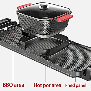 CETONA Electric Barbecue Grill Temperature Control BBQ Grill Portable Camp Grill for Patio Backyard Garden ( Color : Black , Style : A )