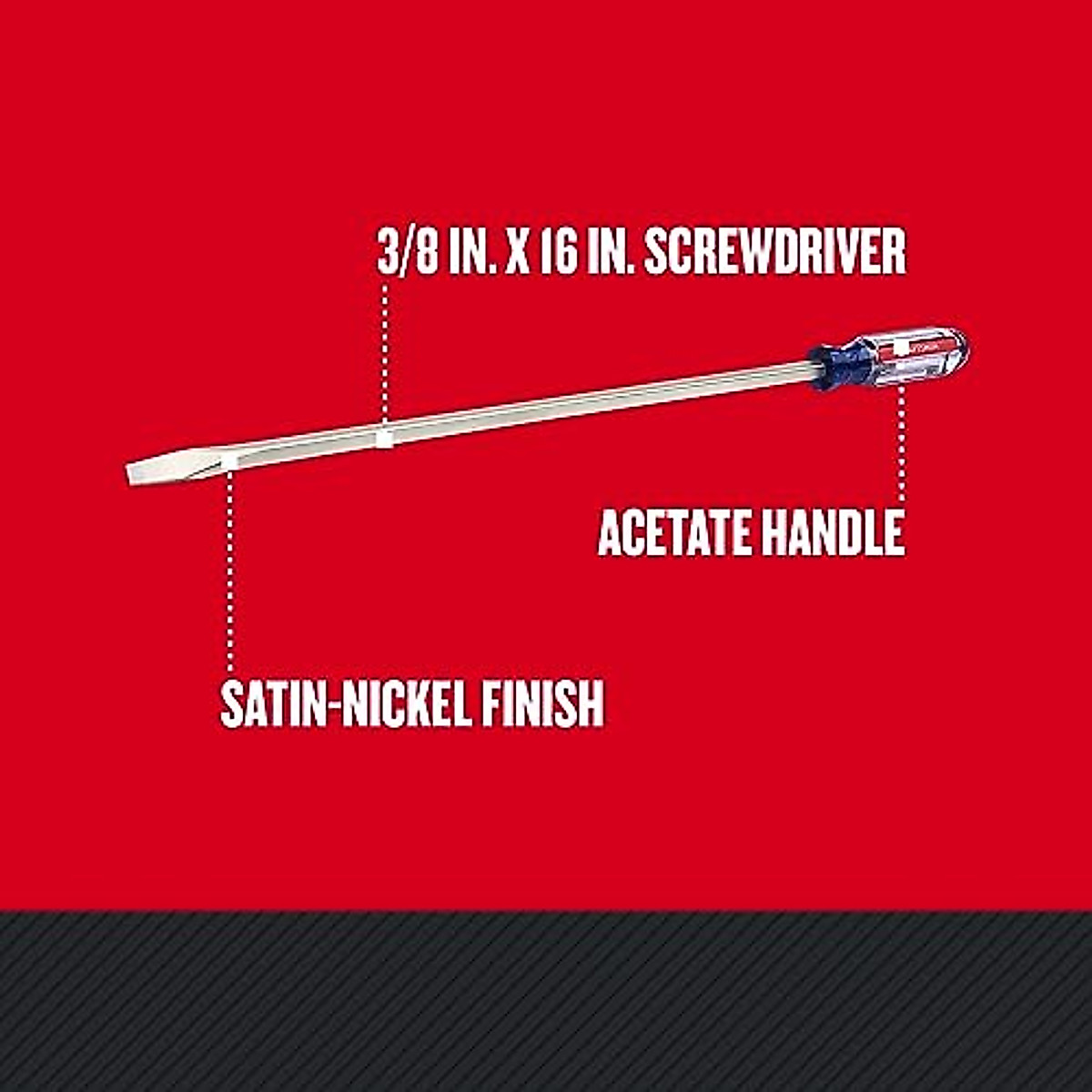 CRAFTSMAN Screwdriver Set, Slotted 3/8-Inch x 16-Inch (CMHT65028)