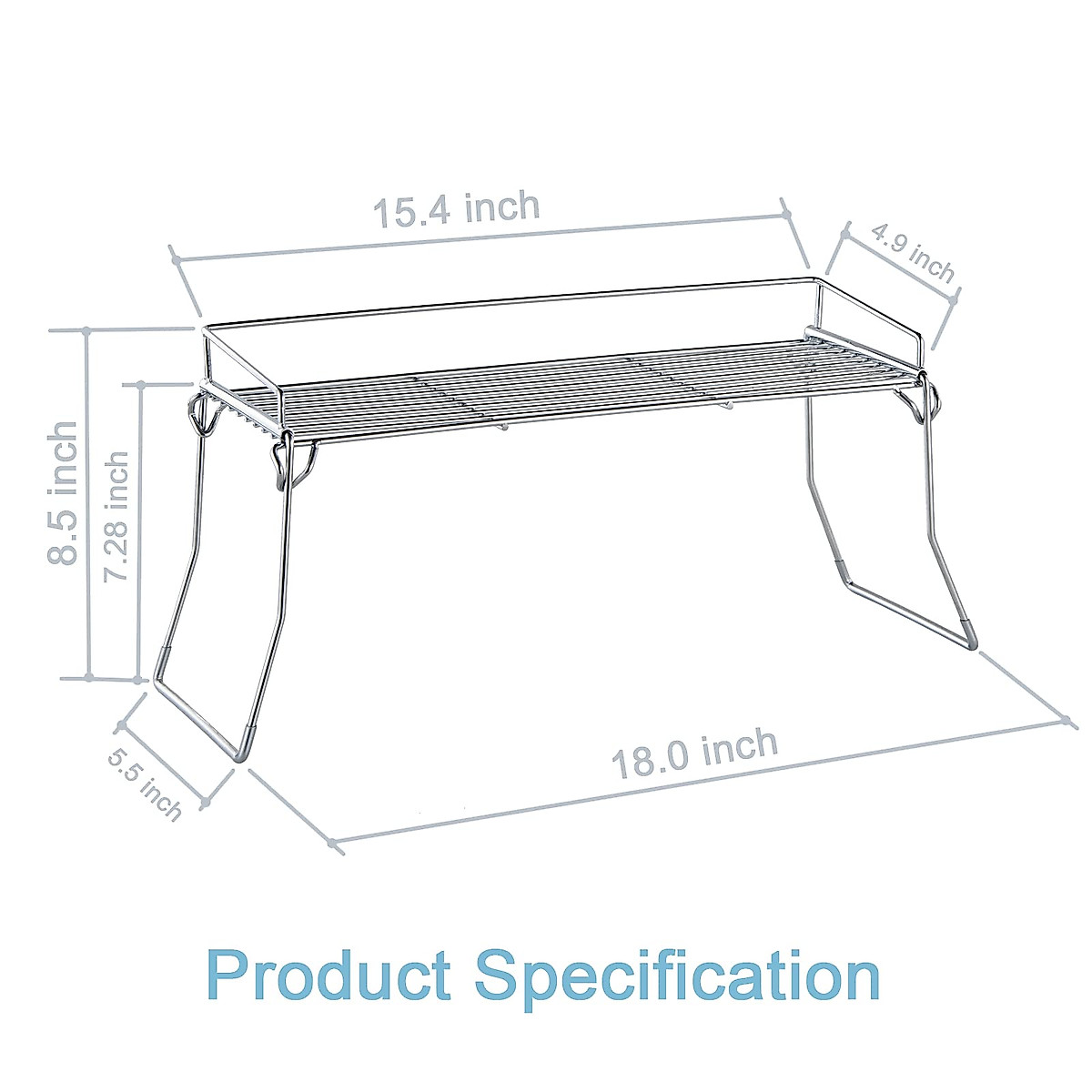JUNCHU CHERRY Metal The Sink Vanity Organizer 2 Pack, Bathroom or Kitchen Sink Organizer, Feminine Products Organizer (2 Chrome)