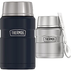 THERMOS Stainless King Vacuum-Insulated Food Jars, 24 Ounce (product 1) and 16 Ounce (product 2)