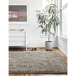 Loloi II Mila Shag Collection MIL-01 Taupe 2'-3" x 3'-9" Accent Rug