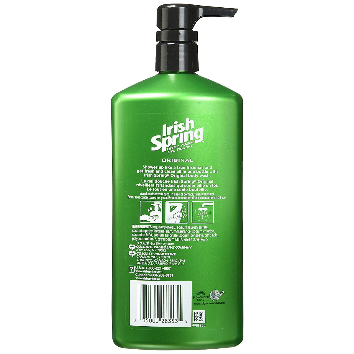 Irish Spring Men's Body Wash Pump, Original - 32 Fluid Ounce