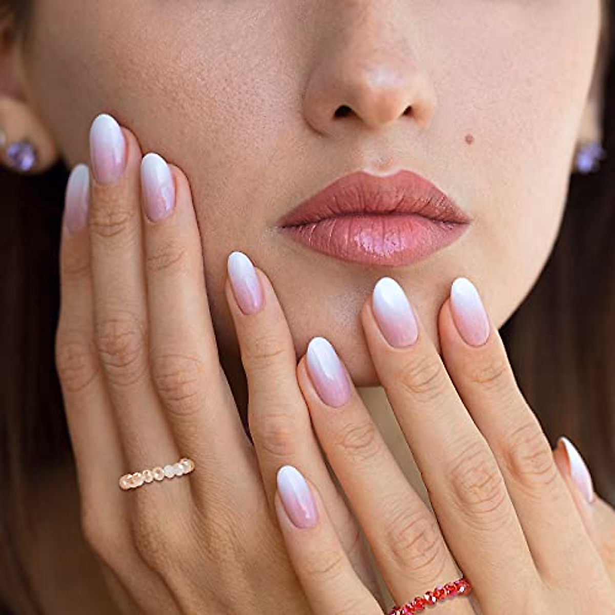 Hicarer 15 Pieces Beaded Elastic Ring Bohemian Beaded Ring Simple Crystal Ring Vintage Handmade Elastic Ring for Women Friendship