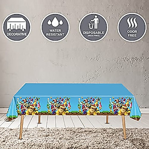 Mario Birthday Party Supplies, Birthday Decorations Set Include Banner Balloons Cake Cupcake Toppers Tablecloth for Boys Girls Video Game Theme Party