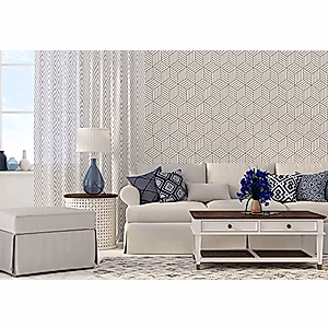 Gold and Beige Geometry Stripped Hexagon Adhesive Decorative Contact Paper Removable Shelf Drawer Liner Sticker Vinyl Film Wall Arts and Crafts Decor 17.7 inch by 9.8 Feet(Gold)