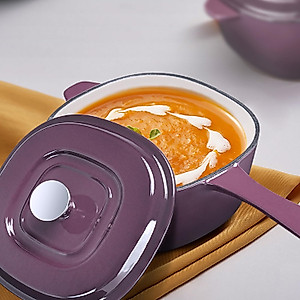 Flavehc Cast Iron Sauce Pan With Lid 2 Quart Cast Iron Saucepan Green Enameled Cast Iron Sauce Pot Oven Safe