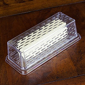 Chef Craft Select Plastic Butter Dish, 7 Inches In Length, Clear