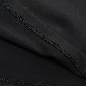 Men's Sports Shirts 1/4 Zip Long Sleeve Running Workout Pullover Compression Tops (Black, Large)