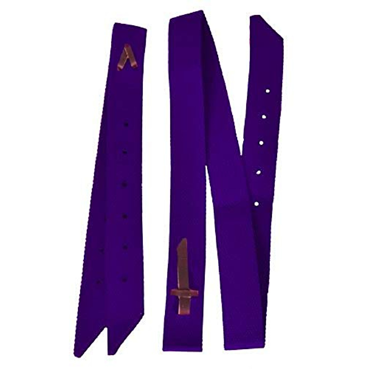 Showman Premium Quality Nylon Off Billet and Tie Strap Set. 2ply Premium Webbed Nylon (Red)