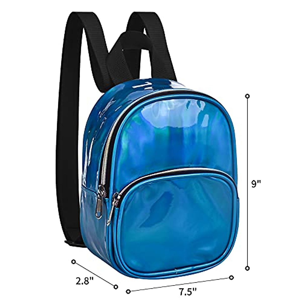 USPECLARE Women Casual Mini Backpack,PU Leather Travel Shopping Bags Daypacks for Work, Security Travel, Concert & Sport Event (Royal blue)