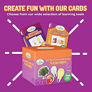 Go Together Flash Cards | 50 Matching Language Development Educational Photo Cards | with 7 Starter Learning Games | for Parents, The Classroom, Toddler Learning Activities & Speech Therapy Materials
