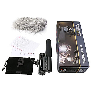 TAKSTAR SGC-598 Interview Photography Microphone Nikon/Canon Camcorder Camera/DV (SGC598 w Windsheild) (Medium)